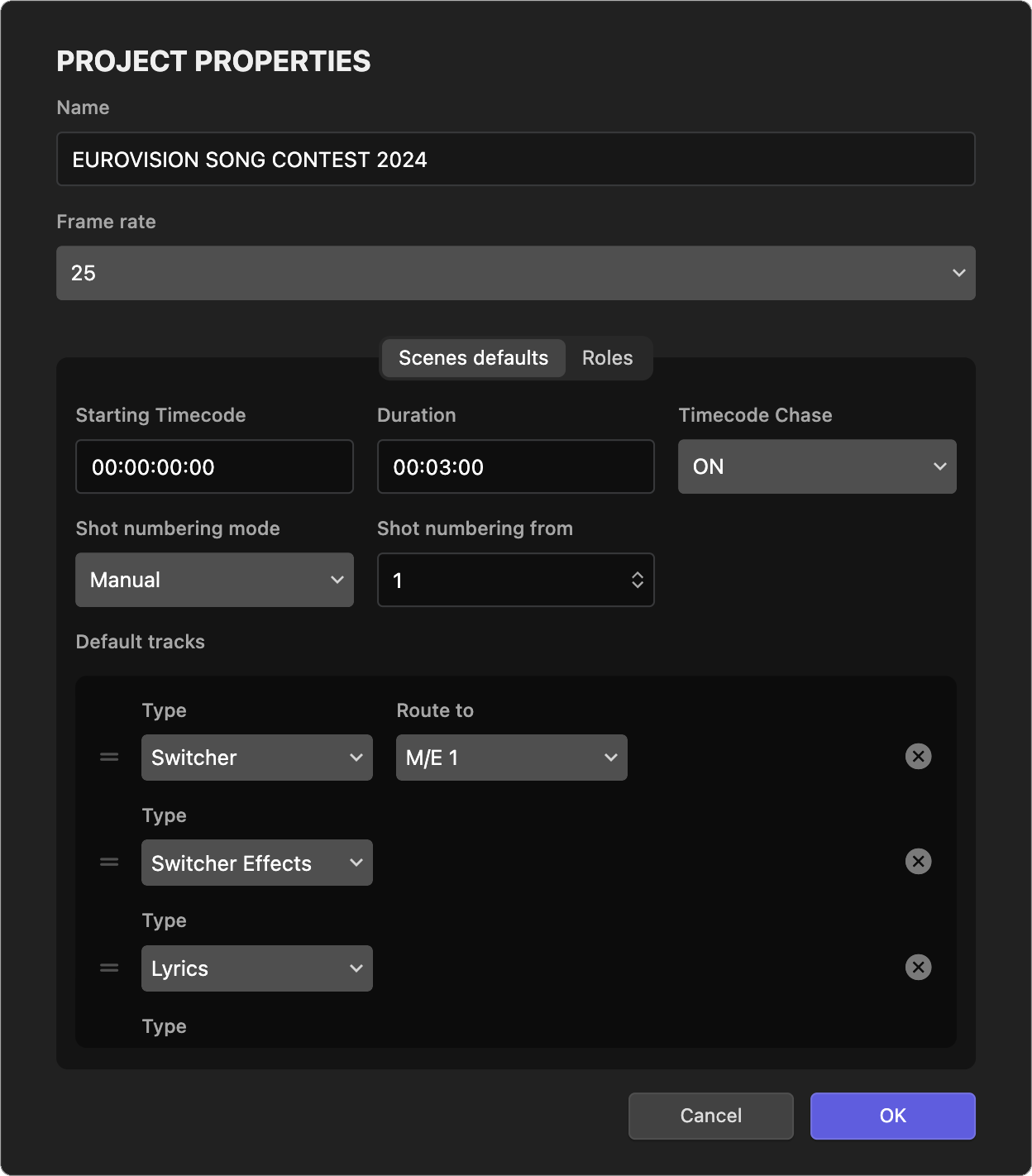 Project Properties - Support - LiveEdit